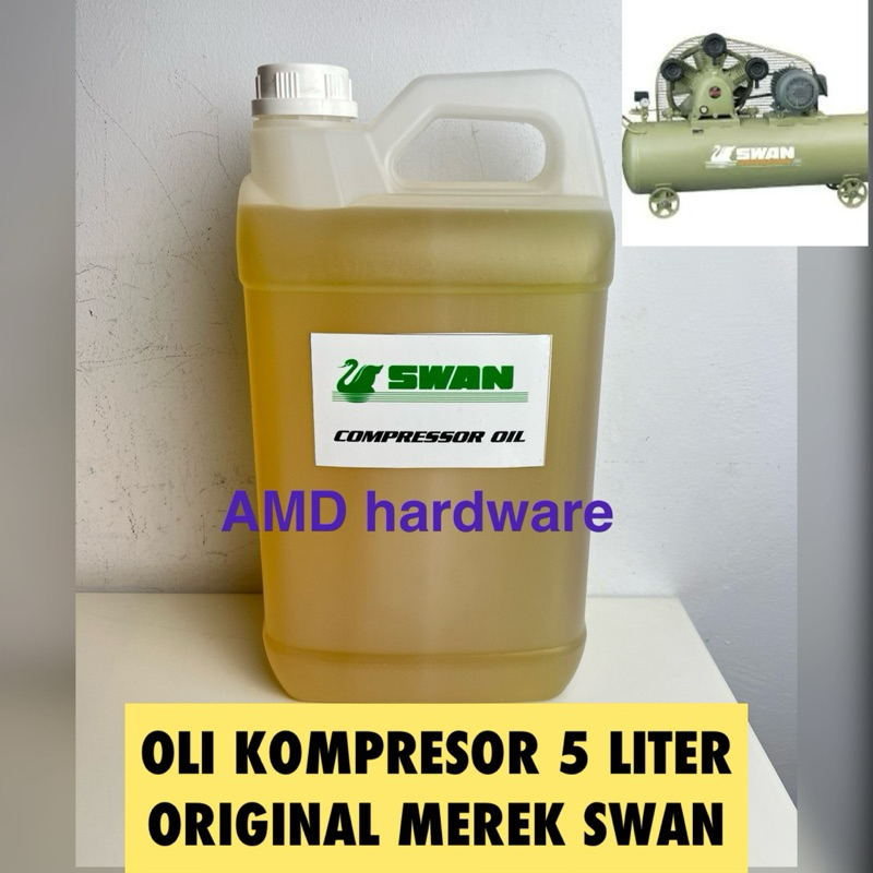 Jual ORIGINAL SWAN OLI KOMPRESOR ANGIN 5 LITER OIL KHUSUS UNTUK MESIN ...