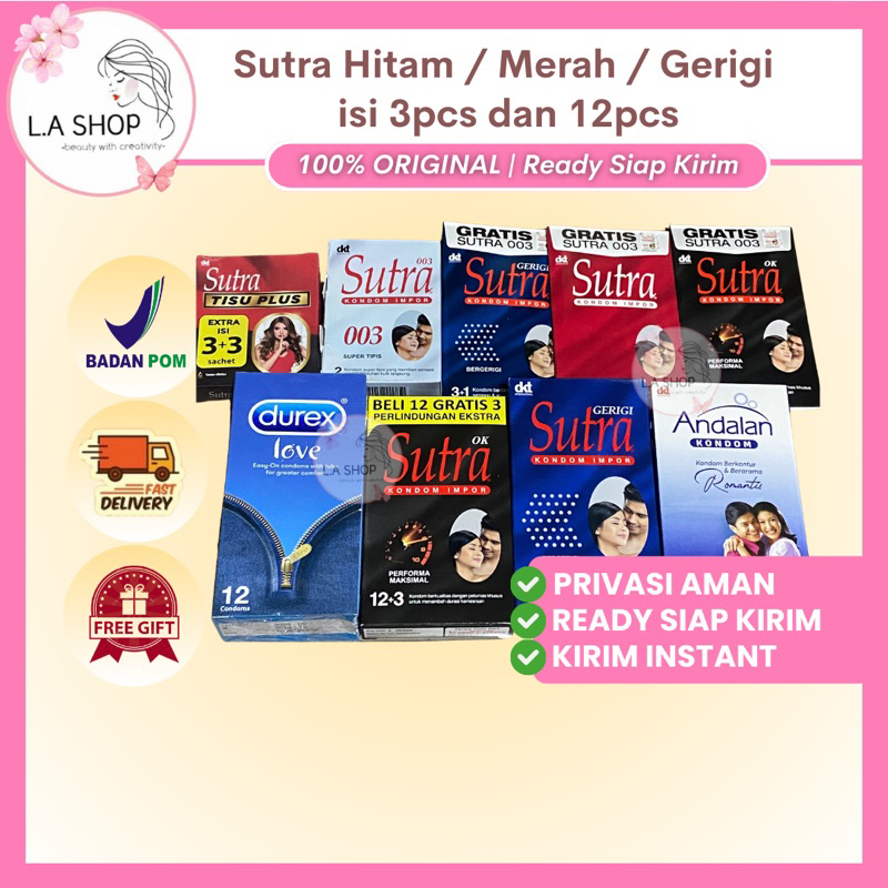 Jual (PRIVASI AMAN) Kondom Sutra Merah / Sutra Hitam / Sutra Gerigi / Sutra Plus / Sutra 003 ...
