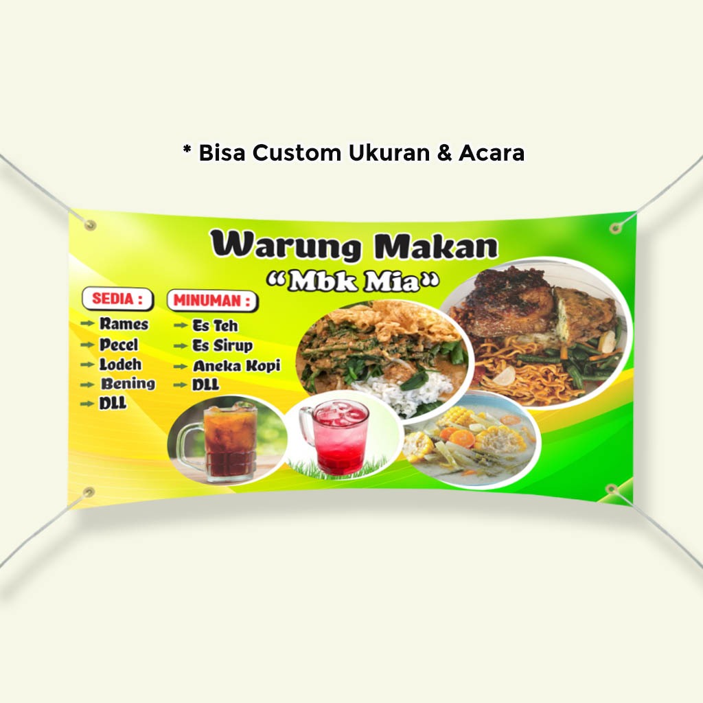 Jual BACKDROP SPANDUK TOKO, WARUNG, AQIQAH & ULANG TAHUN UKURAN 2 M X 1 ...
