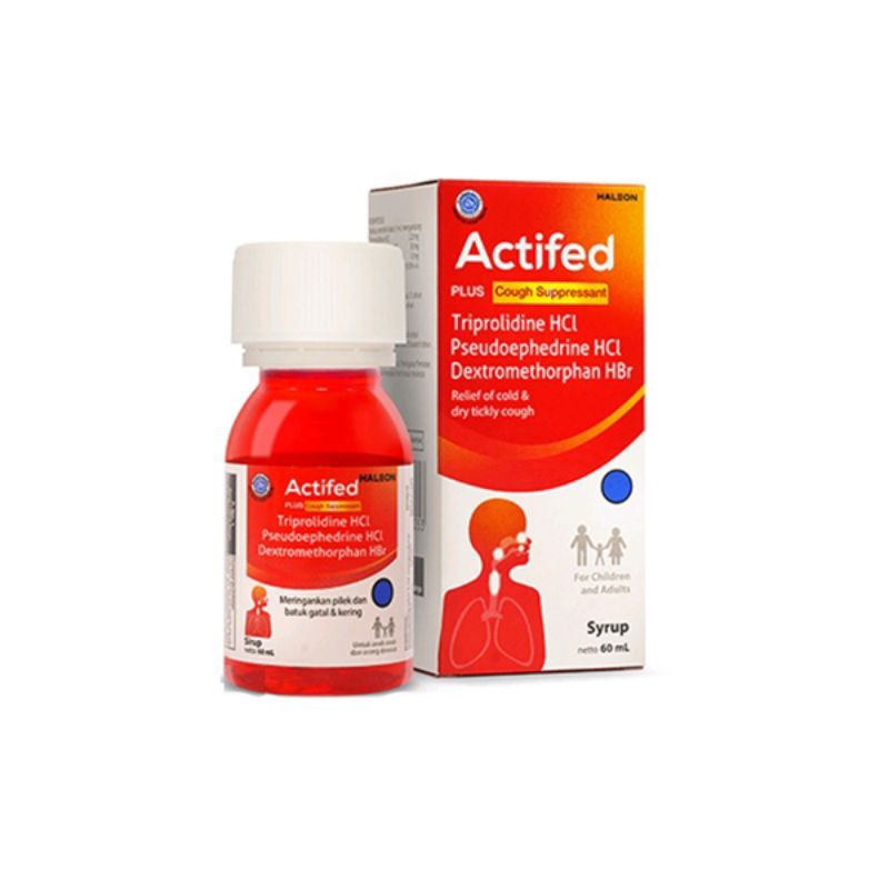 Jual DWI FARMA - Actifed Plus Cough Merah Sirup Obat Pereda Batuk ...