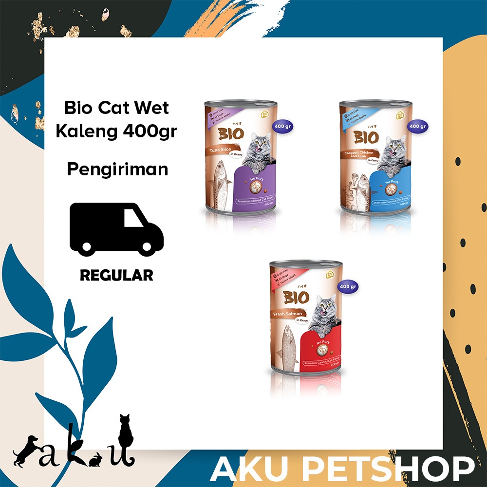 Jual Bio Cat Kaleng 400gr makanan basah kucing expired Agustus 2025 ...