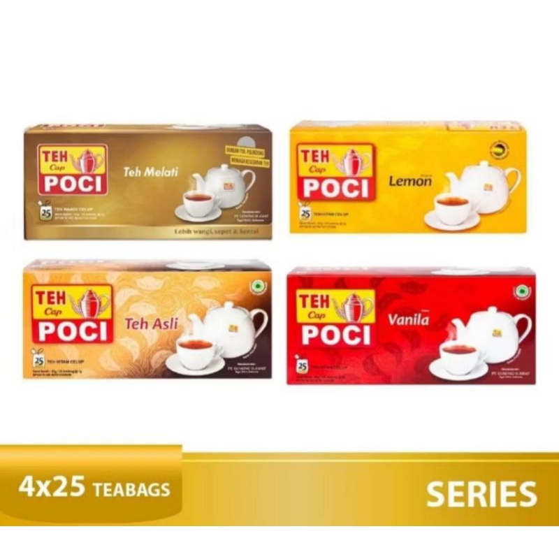 Jual TEH CELUP CAP POCI (25bag) - Teh Hitam Celup Vanilla / Teh Celup ...