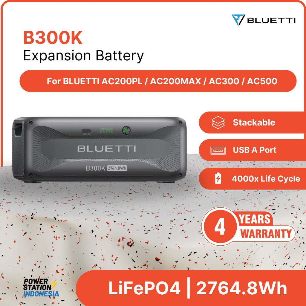 Jual Expansion Battery BLUETTI B300K Baterai Tambahan 2764.8Wh ...