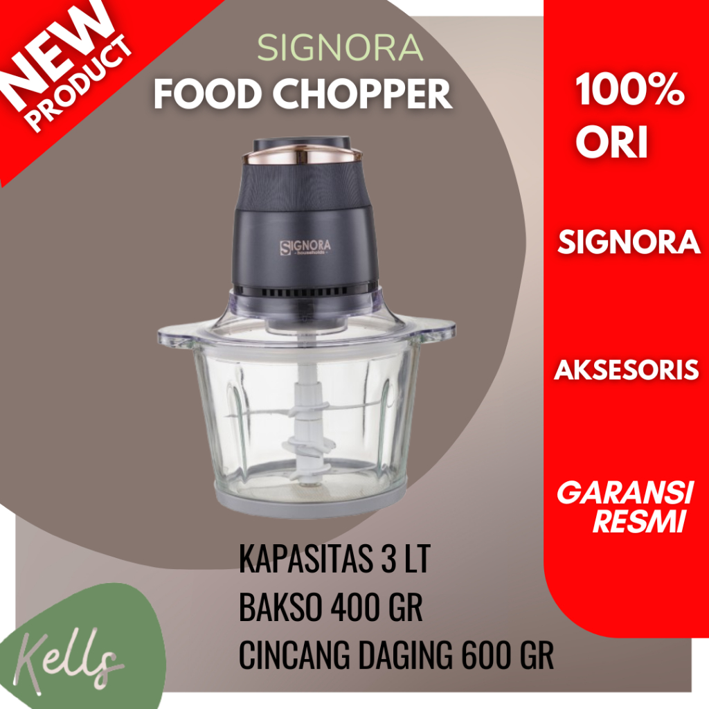 Jual Signora Food Chopper (Kapasitas Mencincang Daging Hingga 600 gr ...