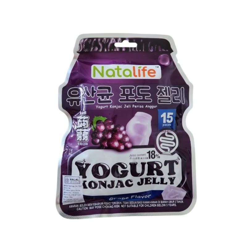 Jual Natalife Yogurt Konjac Jelly Grape 300 gr isi 15 pcs | Shopee Indonesia