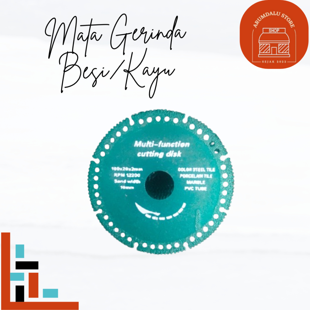 Jual MATA GERINDA HIJAU GERIGI BESI/KAYU/BATU CUTTING DISC DIAMOND SAW ...