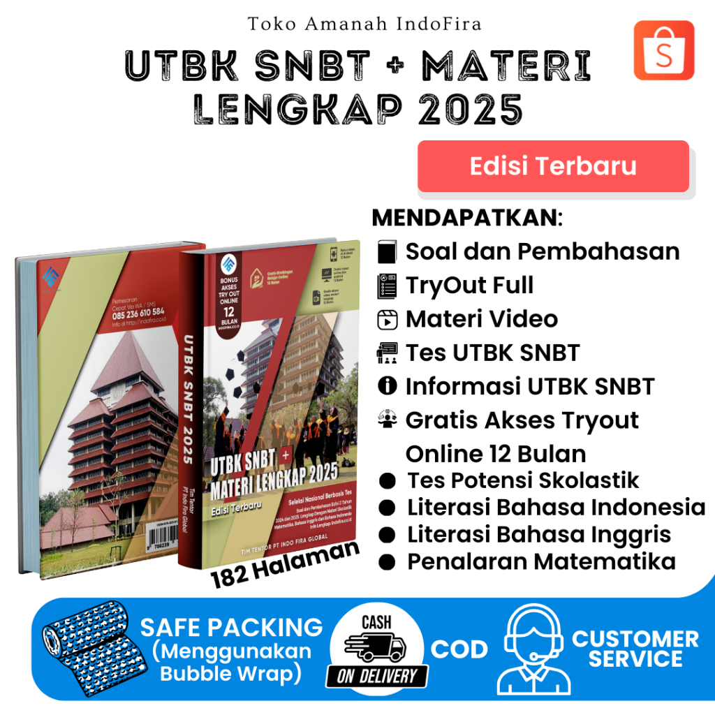 Jual Buku UTBK SNBT + MATERI LENGKAP 2025 (Edisi Terbaru + Free E-Learning) Sesuai kisi" UTBK ...