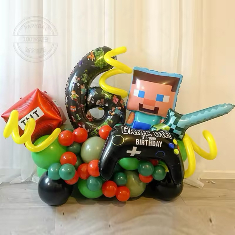 Jual Paket Balon Minecraft Angka Game Dekorasi Stand | Shopee Indonesia