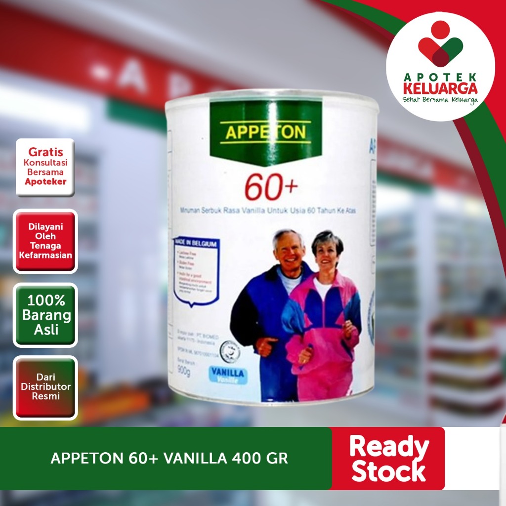 Jual APPETON 60+ VANILLA 450 GR /400 GR #susu untuk nutrisi | Shopee ...