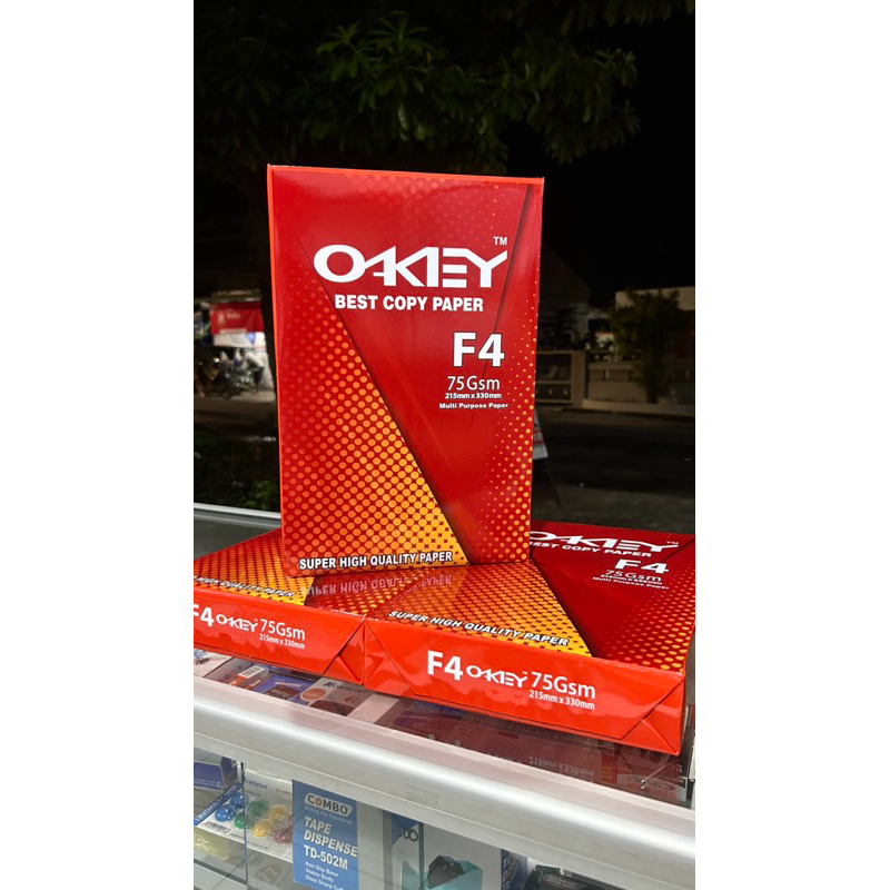 Jual kertas fotocopy okey oakey a4 f4b A4 a 4 A 4 f 4 F 4 75 gsm 75 ...
