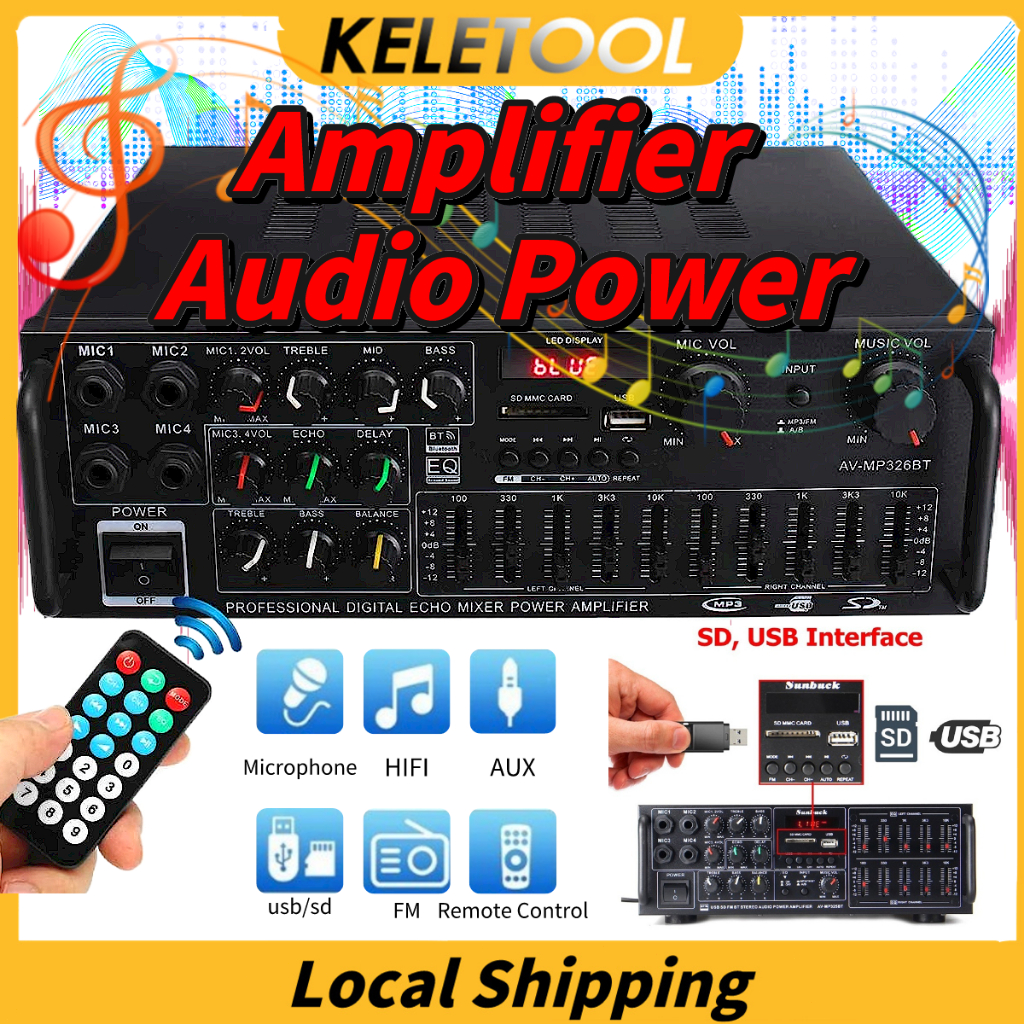 Jual Ampli Karaoke Equalizer/Treble Bass Booster/EQ Audio AmplifierHome ...