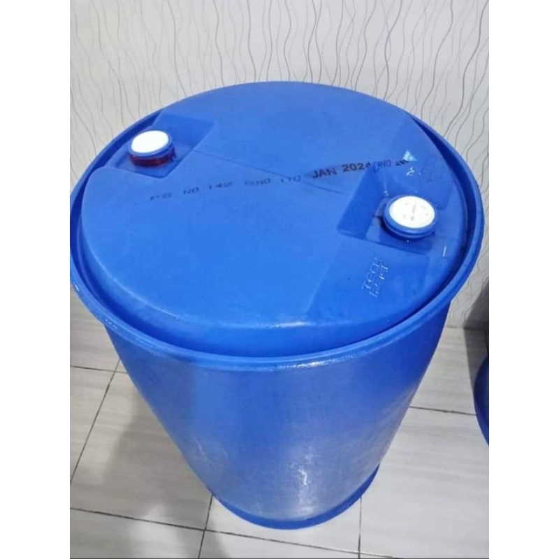 Jual Drum plastik HDPE Tong air sampah warna biru tebal bekas tutup ...