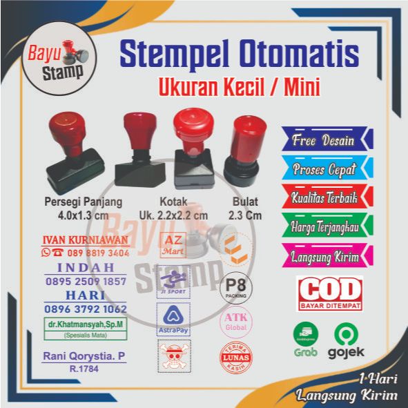 Jual Stempel Otomatis Ukuran Kecil / Mini | Shopee Indonesia