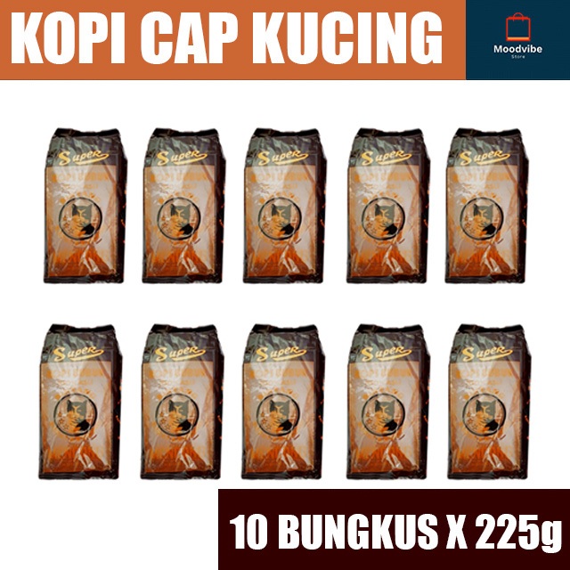 Jual Kopi Cap Kucing 225g X 10 Bungkus | Shopee Indonesia