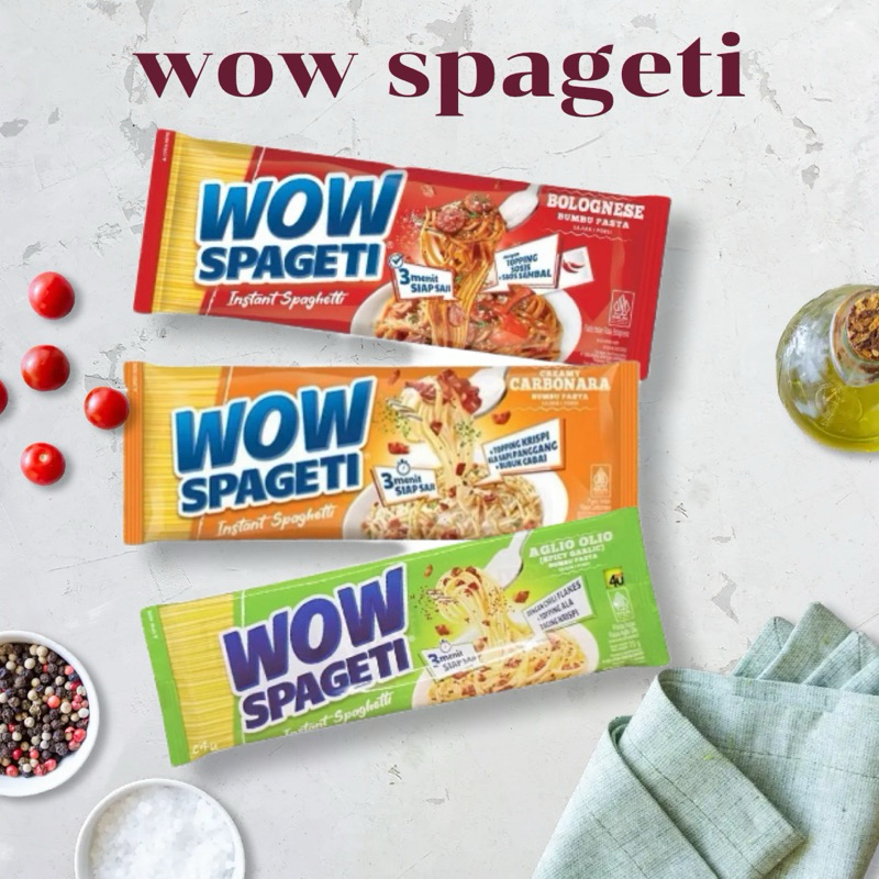 Jual wow spageti instan carbonara 88g bolognese 84g aglio olio | Shopee Indonesia