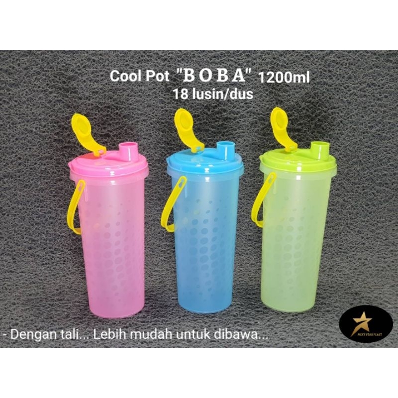 Jual Thumbler, Botol air, Cool pot Boba 1200ml Next Star | Shopee Indonesia