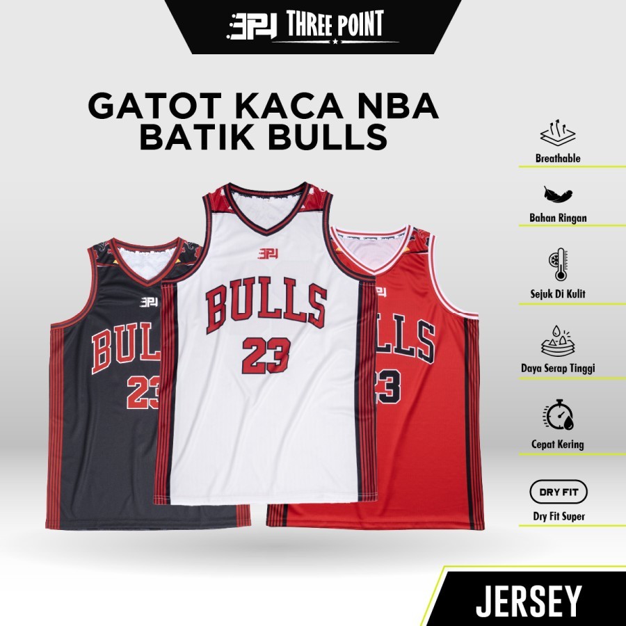Jual [TS] THREEPOINT JERSEY SPORT - JERSEY NBA GATOT KACA (BULLS) | Shopee Indonesia