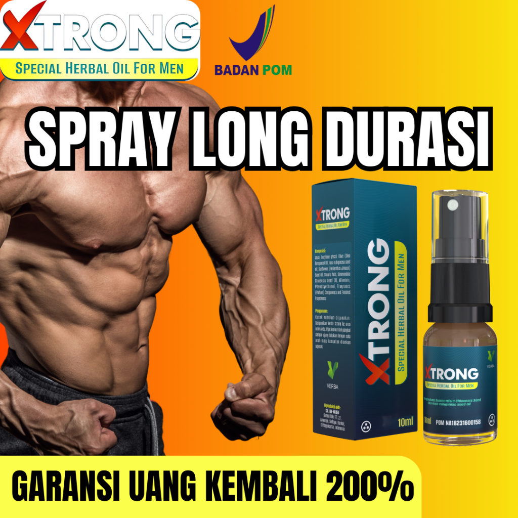 Jual XTRONG Spray Obat Kuat Pria Tahan Lama Berhubungan Anti Kebas Bpom Isi 10 ml Original ...