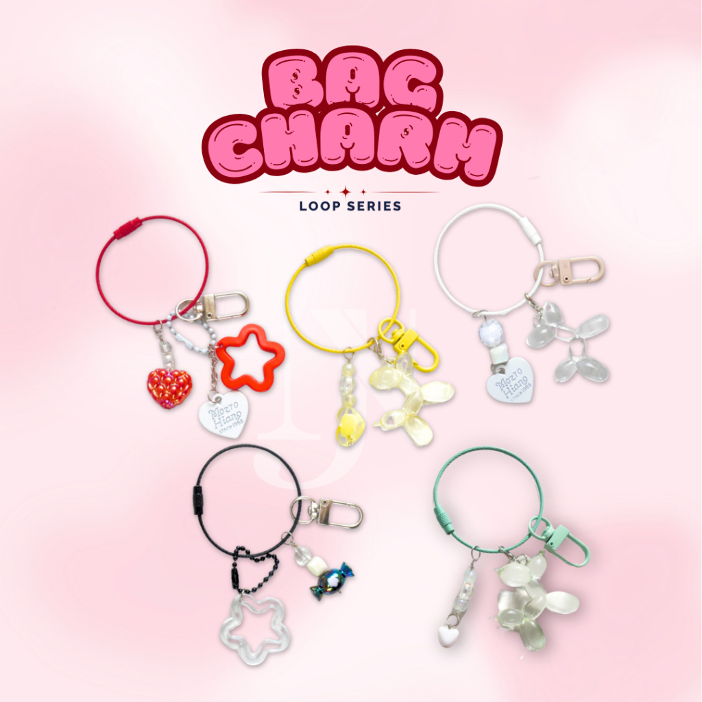 Jual [Charm by Jess] Bag charm/Phone charm bead loop series//Gantungan ...
