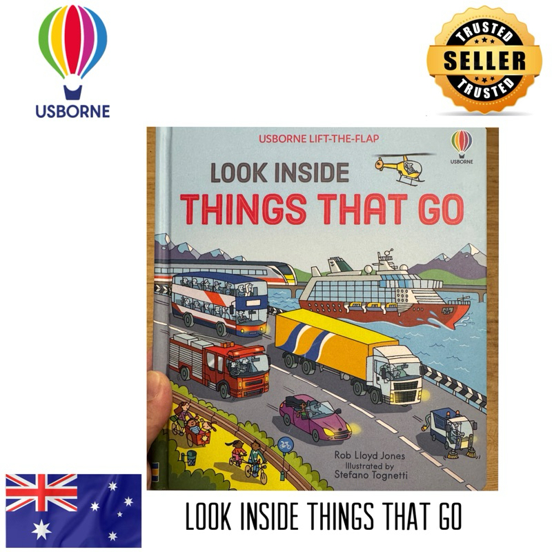 Jual Buku Lift the Flaps Look Inside Things That Go Usborne / Buku Anak ...