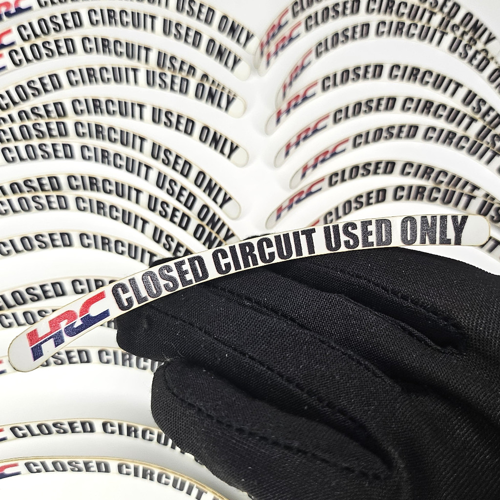 Jual Sticker Stiker Velg HRC Closed Circuit Use Only | Shopee Indonesia