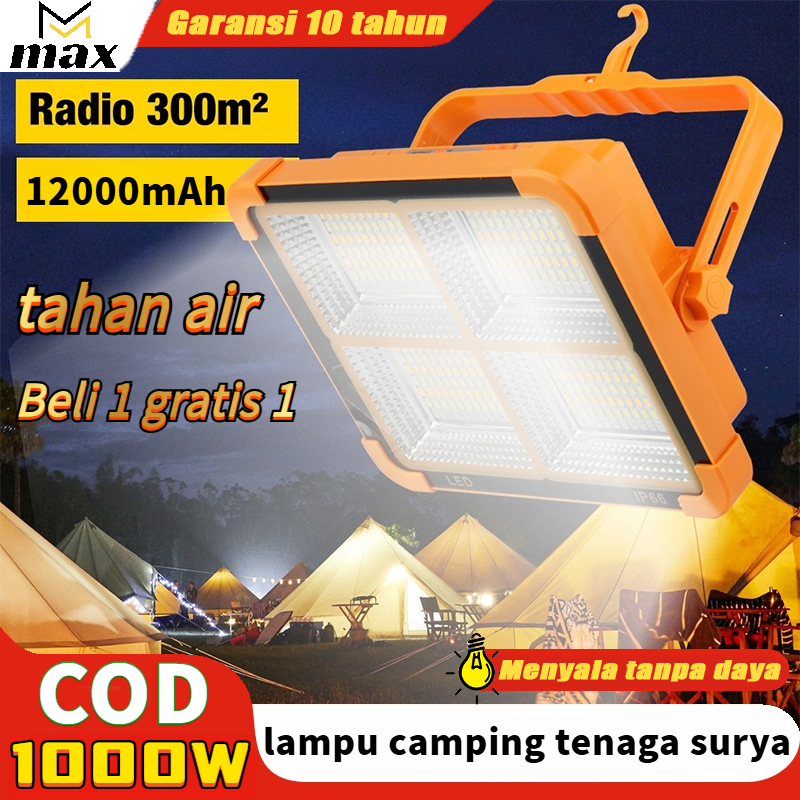 Jual 【Beli 1 gratis 1】lampu tenda camping Portabel lampu tenaga surya outdoor Portabel lampu ...