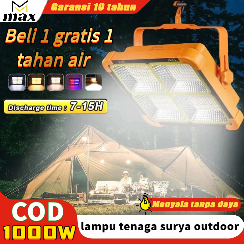 Jual 【Beli 1 gratis 1】lampu solar IP66 Tahan Air lampu tenaga surya outdoor Multi-fungsi lampu ...