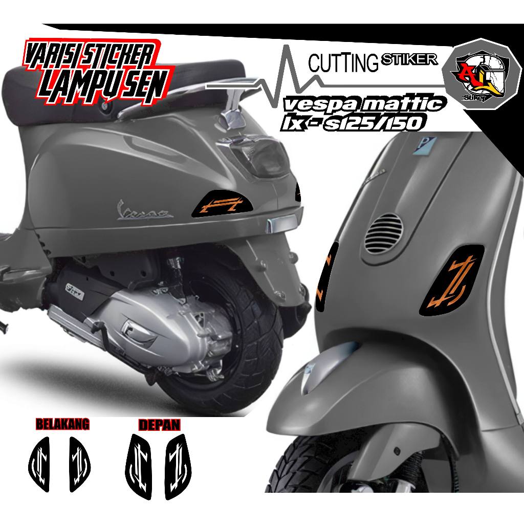 Jual Stiker Lampu Motor Vespa Matic LX S25/150/MOTIF 2/sticker cutting ...