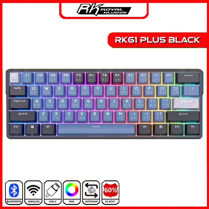Jual ROYAL KLUDGE - RK61 Plus - 3 Mode - Rgb - Black - Mechanical ...