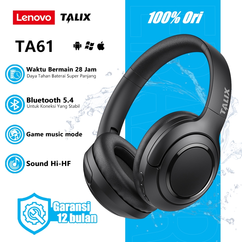 Jual Lenovo TALIX TA61 Bluetooth 5.4 headset headset olahraga kontrol ...