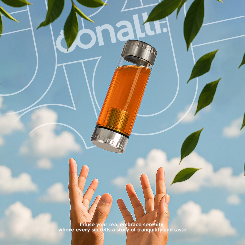 Jual Botol Tea Infuser 300ml Double Wall Glass Botol Minum Saringan Teh ...