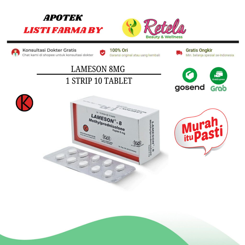 Jual LAMESON 8MG 1 STRIP 10 TABLET | Shopee Indonesia