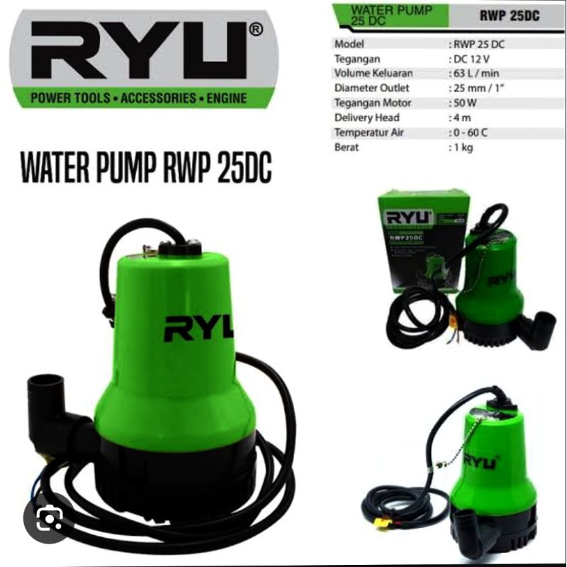 Jual POMPA CELUP RYU DC 12V (RWP 25DC) | Shopee Indonesia