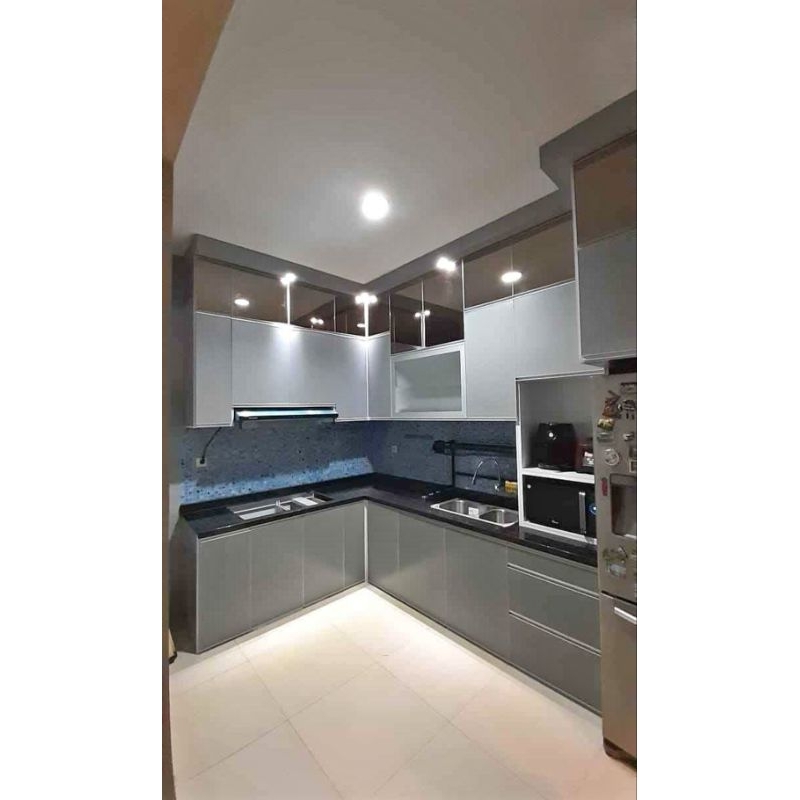 Jual KITCEH SET MINIMALIS BAHAN PVC BOARD ANTI RAYAP KITCHEN SET HPL ...