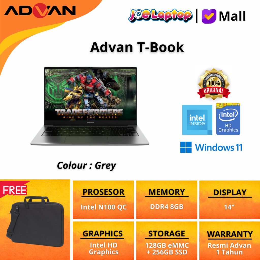 Jual Advan T-Book Grey N100 Win11 | Shopee Indonesia