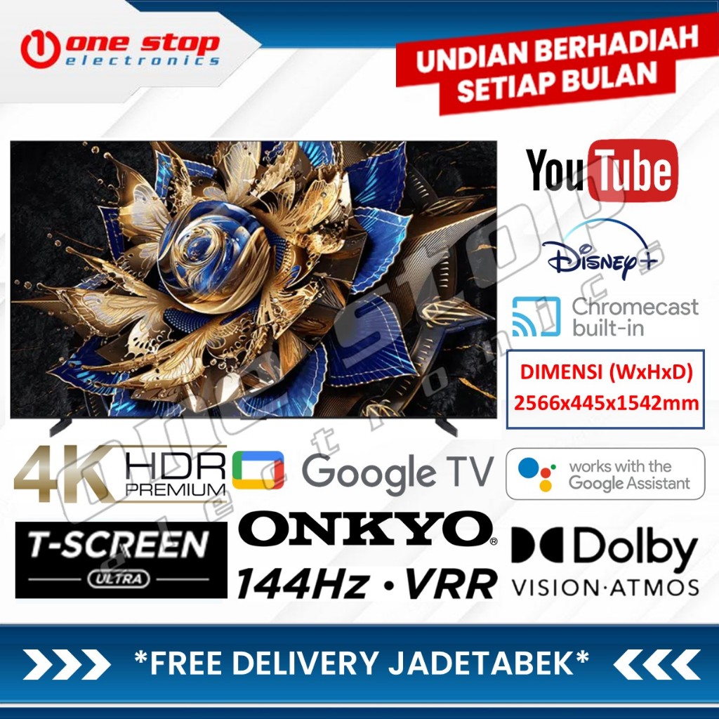 Jual TCL 115X955 Premium 4K QD-Mini LED Google TV w/ ONKYO Hi-Fi 115 ...
