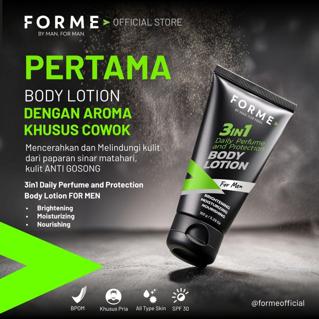 Jual FORME 3in1 BODY LOTION Daily Perfume and Protection - Lotion Pria ...