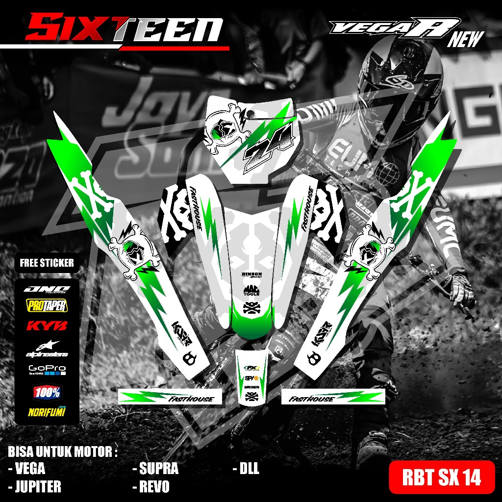 Jual Sticker RBT/GTX VEGA R NEW Stiker Striping Motor RBT Bebek Modif ...
