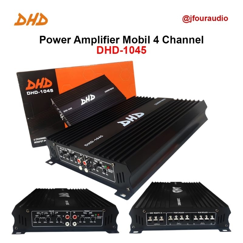Jual Power Amplifier 4 Channel Mobil DHD 1042/1045 Black | Shopee Indonesia