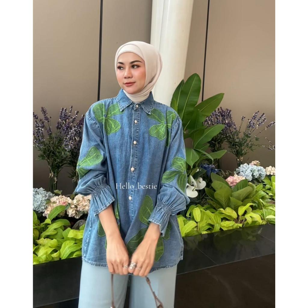Jual Hello Bestie - Sadie Shirt LD 110cm - Kemeja Wanita Lengan Panjang ...