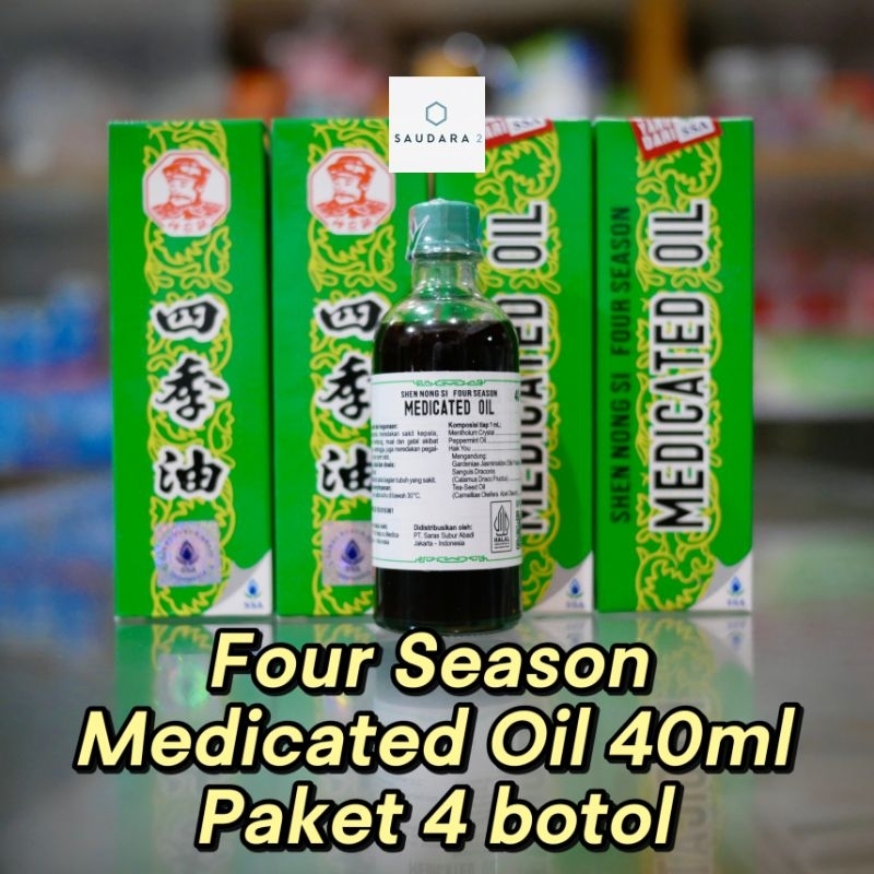 Jual Four Season Medicated Oil 40 ml - Paket 4 botol | Shopee Indonesia