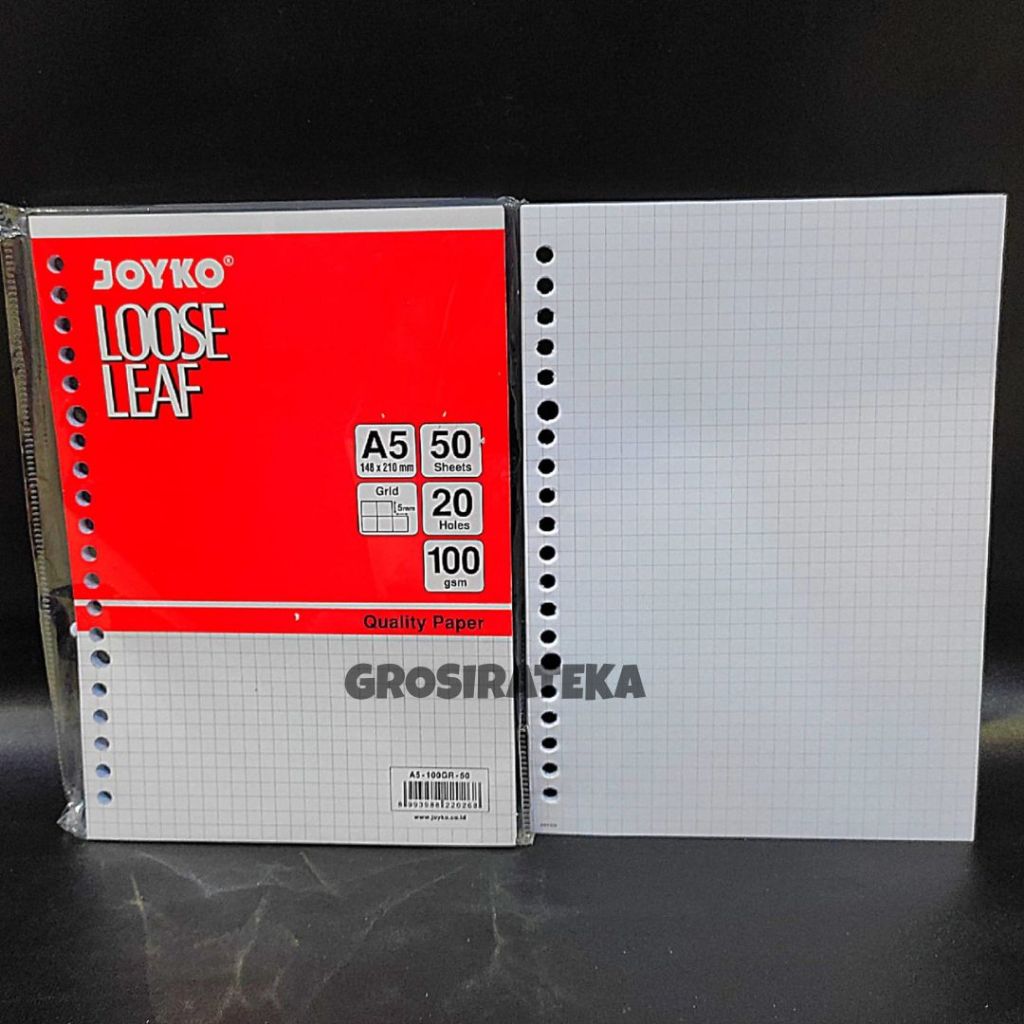 Jual KERTAS REFILL, ISI FILE, ISI BINDER, LOOSE LEAF KOTAK / STRIMIN 50 GR A5 JOYKO | Shopee ...