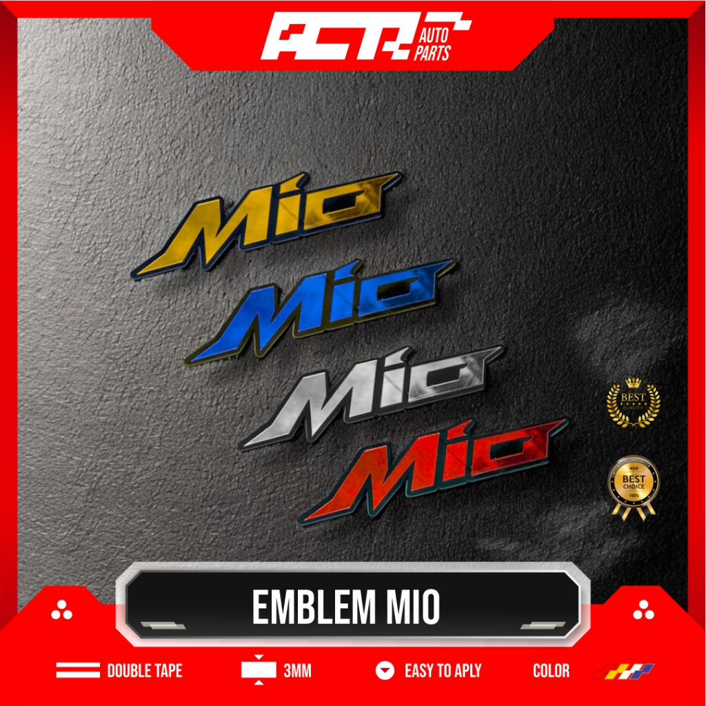 Jual Emblem Motor MIO Akrilik timbul logo bahan akrilik 3D Versi 1 ...