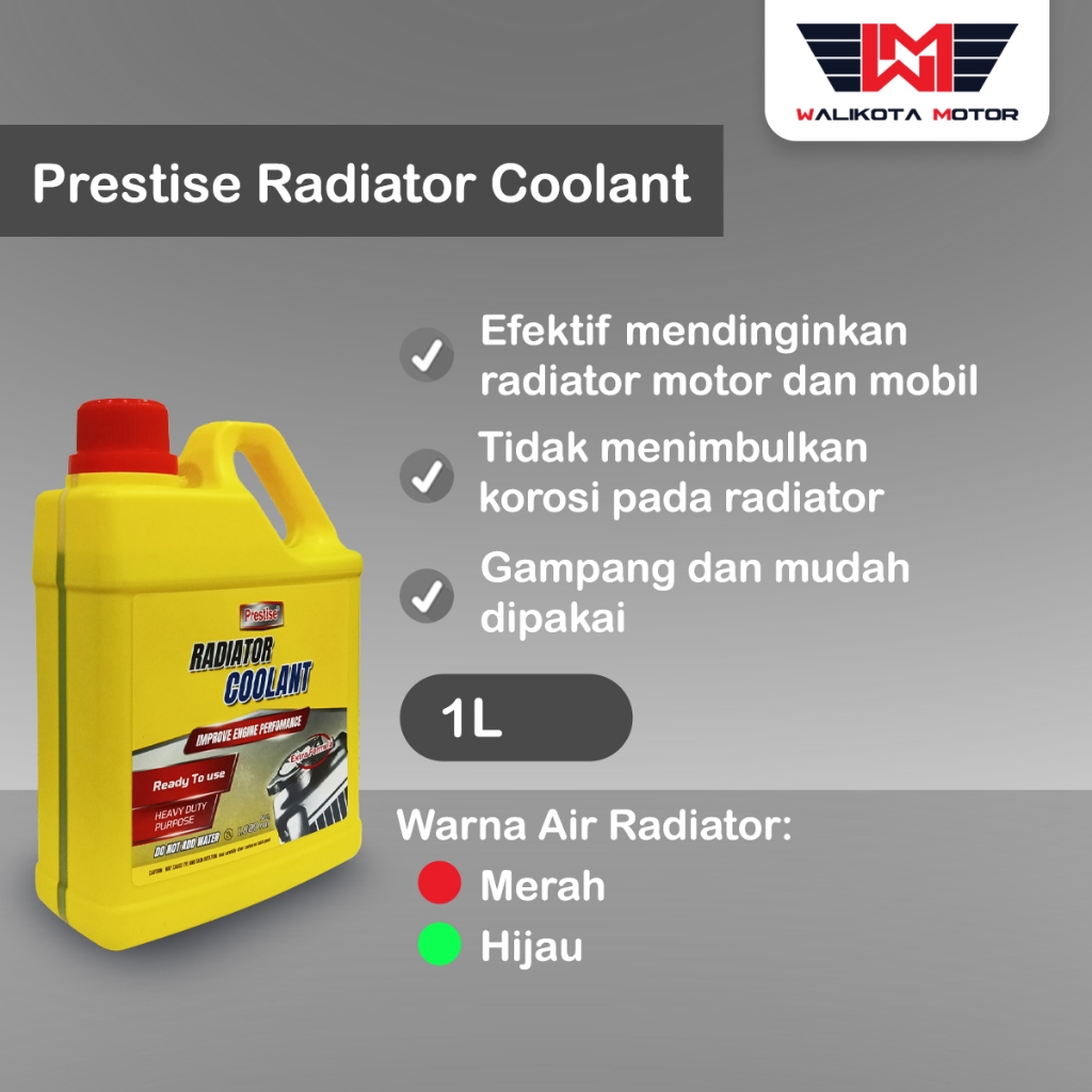 Jual Prestise Radiator Coolant 1 Liter Warna Hijau Merah Pendingin ...