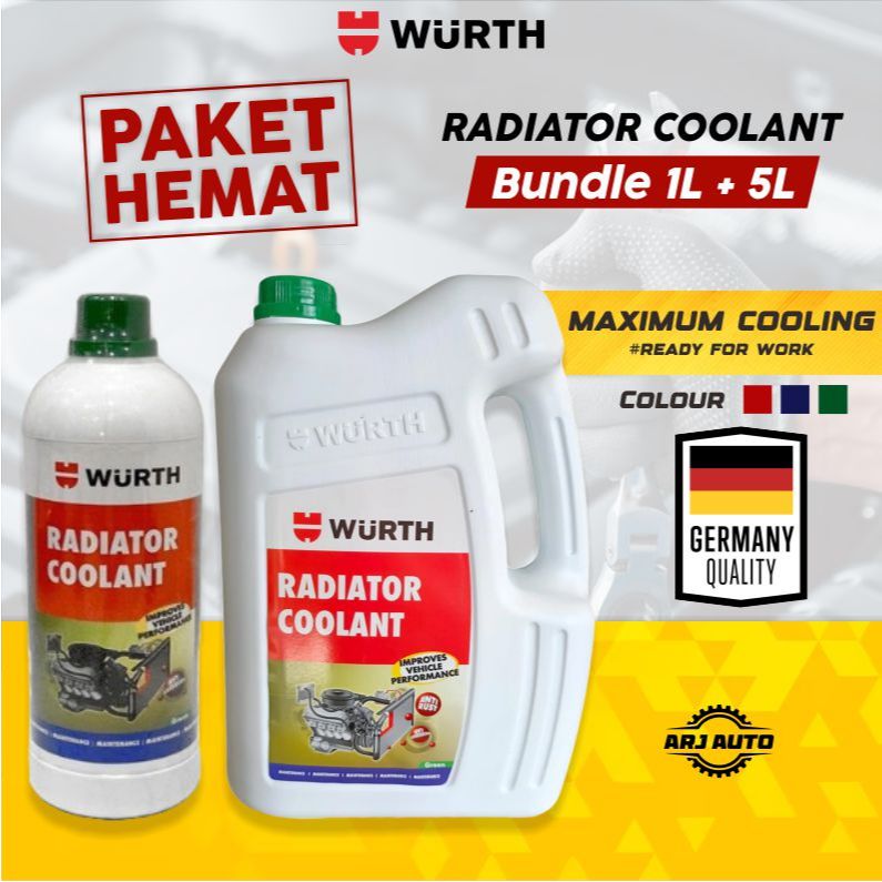 Jual WURTH Coolant Air Radiator BUNDLE 1L + 5L Cairan Pendingin Mesin ...