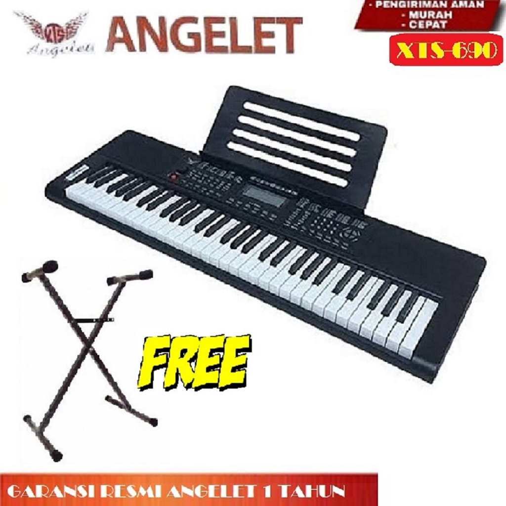 Jual KEYBOARD PIANO ANGELET XTS-690 FREE STAND ORIGINAL | Shopee Indonesia