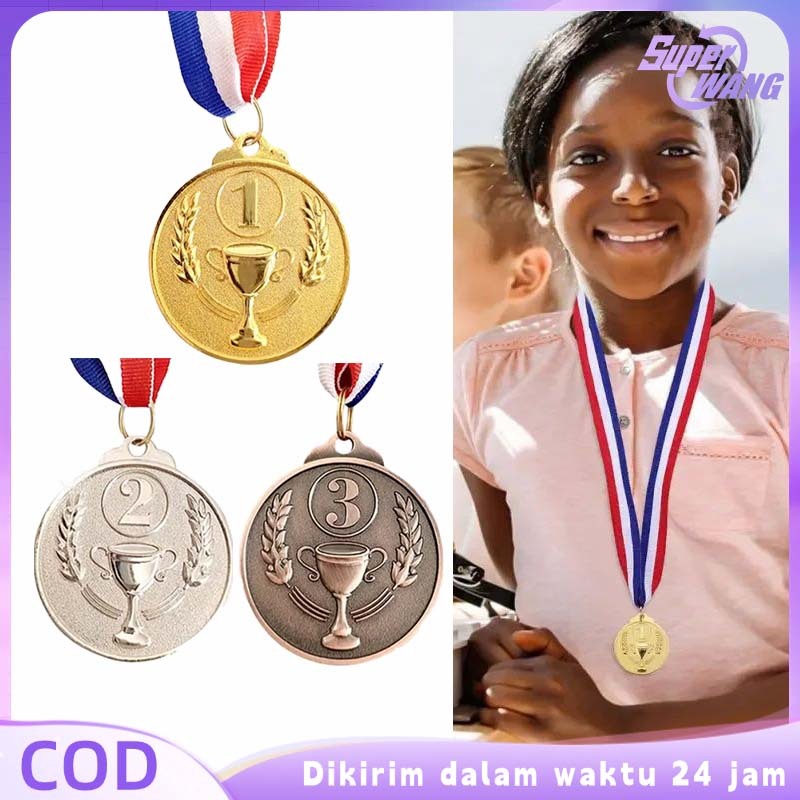 Jual Medali Logam Set Medali Emas Perak Perunggu Mendali Penghargaan ...