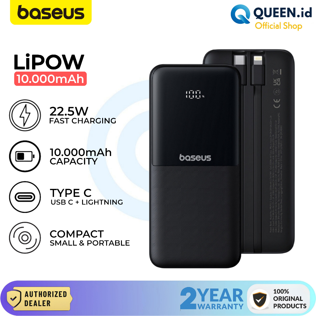 Jual Baseus LiPOW Powerbank 10.000mAh 22.5W Fast Charging PD Display ...