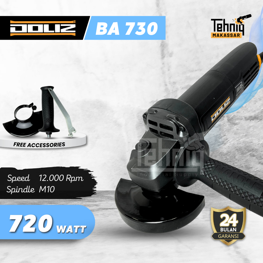 Jual Gerinda Tangan Listrik DOLIZ BA730 4" 720w Hand Grinder - DOLIZ ...