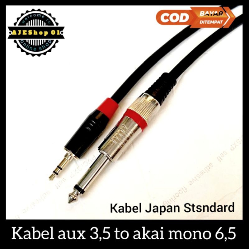 Jual Kabel jack aux mini stereo to akai mono 6,5 | Shopee Indonesia
